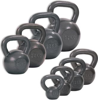 Sport-Thieme Kettlebell Hammerschlag | Hochwertige Eisen Kugelhantel | Rutschfester Griff, Glatte Oberfl&auml;che | In 10 Gewichtsklassen: 4-32 kg | Indoor u. Outdoor |