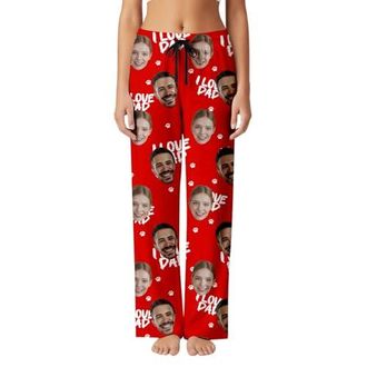 Generic Pantalon de loisirs unisexe confortable avec taille &eacute;lastique souple pour un confort &agrave; la maison et une coupe d&eacute;contract&eacute;e., rouge, 3XL