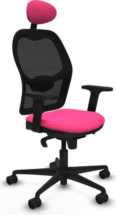 Piqueras y Crespo Rosada Jorquera Schreibtisch mit 2D-Armlehnen, h&ouml;henverstellbarer Lendenwirbelst&uuml;tze und festem Kopfteil, ausgestattet mit 5 Positionen und injizierte
