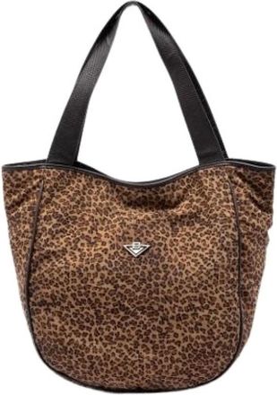 Bottega Veneta Pre-owned Sac Cabas en Nylon - Femme - Pre-owned - Brun - Taille: ONE Size