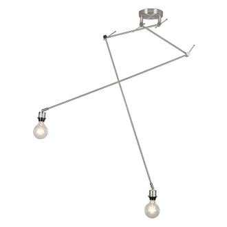 QAZQA Blitz - Suspension r&eacute;glable - 2 lumi&egrave;re - l 600 mm - Acier - Moderne - &eacute;clairage int&eacute;rieur - Salon - Qazqa