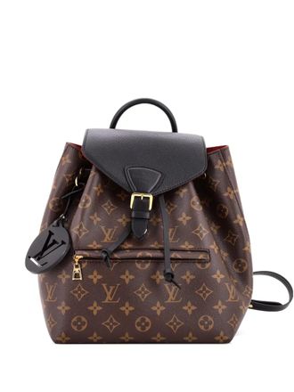 Louis Vuitton sac &agrave; dos Montsouris NM Monogram en toile et cuir PM - Marron