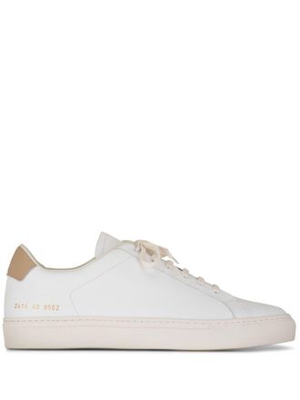 Common Projects baskets en cuir &agrave; lacets - Blanc