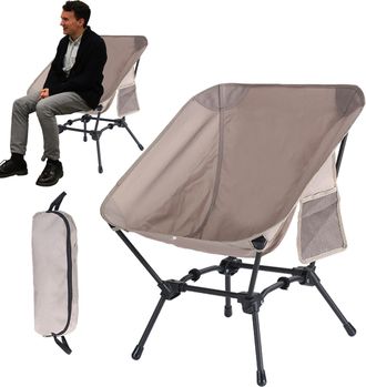 Generico Campingstuhl, zusammenklappbar, tragbare Campingst&uuml;hle, Klappstuhl f&uuml;r den Au&szlig;enbereich, mit Eisenrohr f&uuml;r Camping, ergonomisches Design, f&uuml;r Camper, 