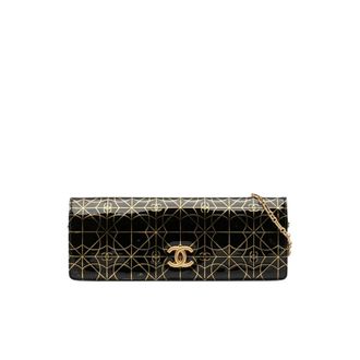 Chanel Pre-owned The Paris Moscou Vinyl Moujik Clutch with Chain - Femme - Pre-owned - Noir - Taille: ONE Size