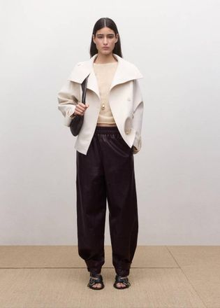 Mango Halbtransparenter Alpaka-Jersey ecru - Damen - S - MANGO