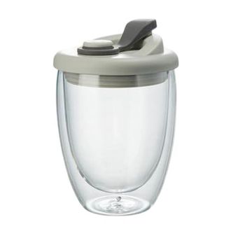 Generic Tasse thermique avec isolation, tasse &agrave; th&eacute; en verre avec isolation transparente, tasse &agrave; bi&egrave;re avec isolation de 350 ml | Tasse &agrave; caf&eacute; de voyage avec