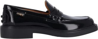Tod's Black Calfskin Slip-On Loafers With Cut-Out Detail - Gr. 36 (EU) - in Schwarz