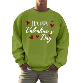 Generic 2026 Sweat-shirt d&eacute;contract&eacute; &agrave; col rond pour homme et femme Motif lettres imprim&eacute;es, Vert, 3XL