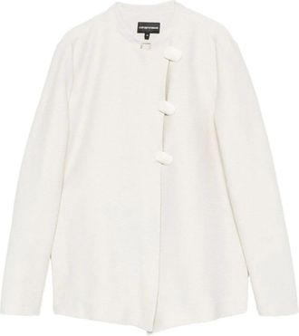 Emporio Armani Femme, Vestes, Beige, Taille: 34 FR Veste textur&eacute;e en maille sans col