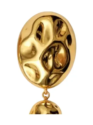 Federica Tosi Womens Stone Drop Earrings, Metallic Metal