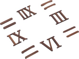 Angoily 12 St&uuml;ck Uhr Holzzahlen R&ouml;mische Ziffern Holz Dekorative Wanduhr Zahlen Unfertige Holzausschnitte DIY Zubeh&ouml;r