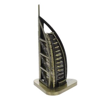 Artibetter UKCOCO Segelhotel Modell aus Langlebigem Metall Miniatur Dubai Wahrzeichen Geb&auml;ude Detaillierte 3D Souvenirdekoration f&uuml;r Zuhause und B&uuml;ro