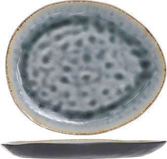 Cosy & Trendy Laguna Blue-grey Plat Bord 27x23cm Ovaal