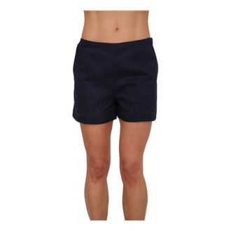 Twinset Shorts mit Blumenstickerei - - Shorts - Damen - Blau - L