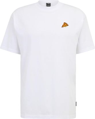 Iriedaily Herren T-Shirt Pizza Slice Bio-Baumwolle Relaxed Fit XXL White