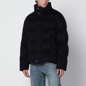 Loro Piana Marineblaue wattierte Giulio Jacke aus Kaschmir