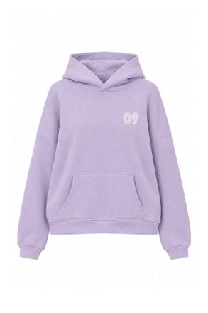 Trendyol Damen besticktes Oversize-Sweatshirt, lang - Lila