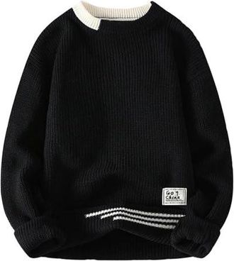 Generic Pull Homme Hiver Pullover Longue Pull Homme Mode Col Rond Casual, Confortable et &Eacute;l&eacute;gant pour lAutomne