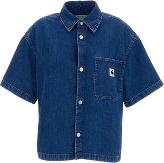 Carhartt Work in Progress Femme, Blouses et Chemises, Bleu, Taille: 40 FR Denim Shirt