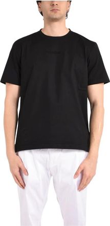 Dondup Homme, Tops, Noir, Taille: 3XL T-Shirt Oversize &agrave; Col Rond