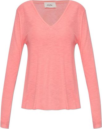 American Vintage Femme, Tops, Rose, Taille: 42 FR Jacksonville Long Sleeve Top