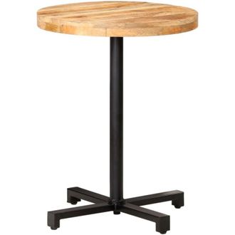 vidaXL Bistrotisch Rund &Oslash;60x75 cm Raues Mangoholz - Vidaxl