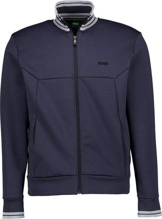 HUGO BOSS Herren Sweatjacke blau unifarben