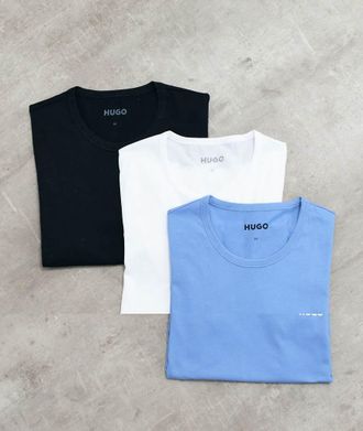 HUGO BOSS HUGO Red lot de 3 t-shirts &agrave; logo avec logo poitrine multicolore