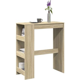 vidaXL Table de bar avec &eacute;tag&egrave;res ch&ecirc;ne sonoma bois ding&eacute;nierie - Vidaxl