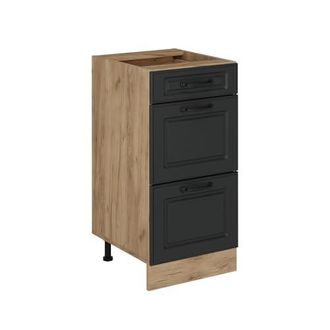 Vicco Meuble Cuisine R-Line, Anthracite Campagne, 40cm avec tiroirs, sans PT