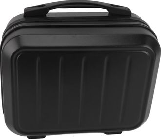 Generic 14-Zoll-Kosmetiktasche, ABS-Make-up-Tasche f&uuml;r Damen-Reise-Toilettenartikel, Stilvolles, Modernes Design mit Mehreren F&auml;chern (Schwarz)