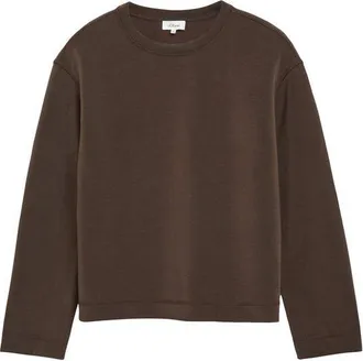 s.Oliver Sweatshirt Sweatshirt Scuba-Sweatshirt mit weitem Arm