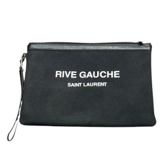 Saint Laurent Pre-owned Toile pochettes-minaudieres - Femme - Pre-owned - Noir - Taille: ONE Size