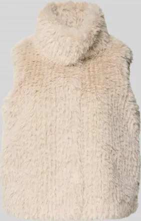 AMBER & JUNE Weste mit Kunstfellbesatz