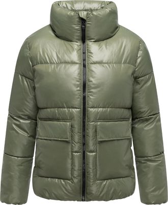 Navahoo Damen Winterjacke warme Steppjacke mit hohem Stehkragen Eispracht 14 Olive Leaf Gr. M