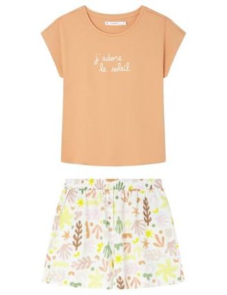 Women'secret Short Pyjama Weekly Hope, Orange, L Femme