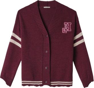 Hinnominate Hinnominate, Femme, Pulls, Rouge, Taille: 38 FR Cardigan Oversize Style Coll&egrave;ge