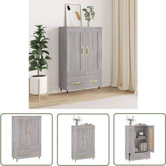 vidaXL Buffet haut sonoma gris 69,5x31x115 cm bois dingénierie