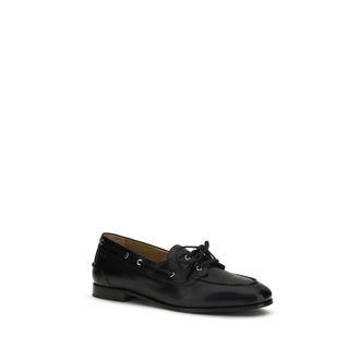 Bally Mens Black Buffalo Leather Slip-On Loafers
