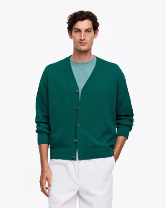 Arket Strickjacke Aus Baumwolle -Gr&uuml;n