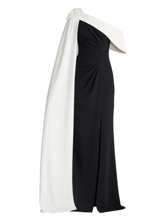 Tadashi Shoji robe longue une &eacute;paule - Noir