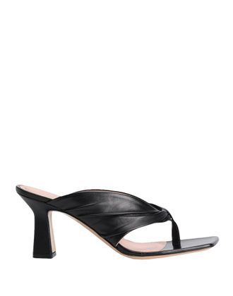 8 by YOOX LEATHER SQUARE TOE THONG SANDAL