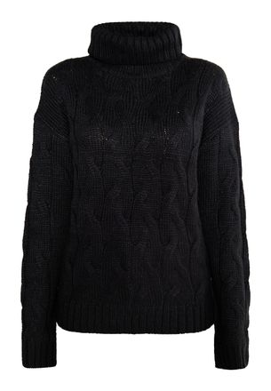Mymo Strickpullover Damen schwarz
