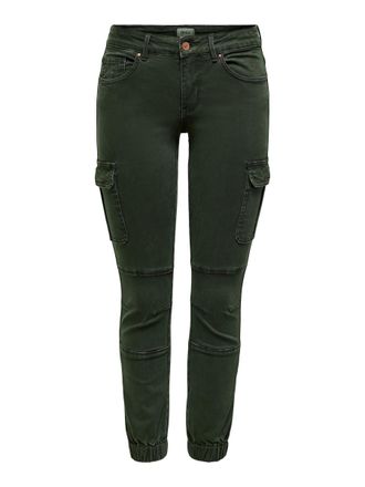 Only Cargo Jeans Hose | Stretch Denim Jogger Pants | Slim Mid Waist Karottenhose ONLMISSOURI, Farben:Gr&uuml;n-3, Gr&ouml;&szlig;e:38W / 34L, Z-L&auml;nge:L34