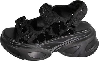 Generic Commerce ext&eacute;rieur grande taille talons hauts pantoufles cool printemps et &eacute;t&eacute; nouveaux styles &eacute;pais sur pantoufles pour femmes sandales anneau dortei