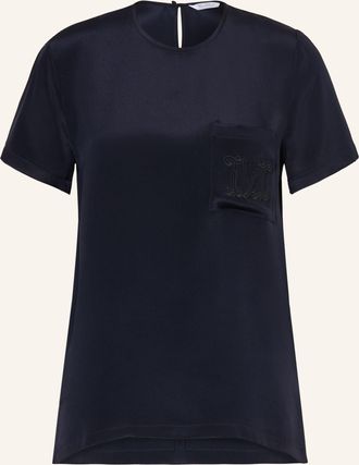 Max Mara Blusenshirt Pagano Aus Seide blau
