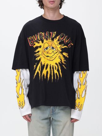 Amiri T-shirt &agrave; manches longues en coton &agrave; imprim&eacute; graffiti