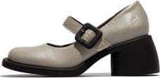 FLY London Femme HUVI044FLY Uniform Dress Shoe, Argent, 39 EU