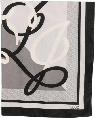 Liu Jo Logo-Print Square Scarf - - Accessories - Damen - Schwarzk - ONE SIZE